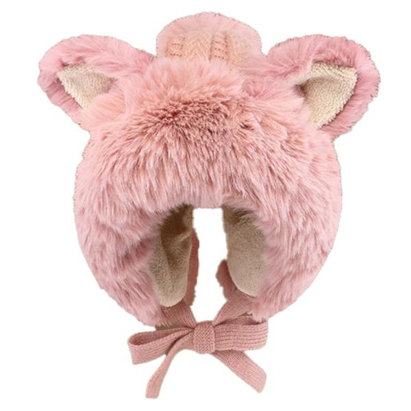 商品名:  Women Cute Fox Ears Hats Furry Warm Knitted Trapper Hat Beanies Slouchy Crochet Hat Winter Cap Pinkブランド: Rungion商品...