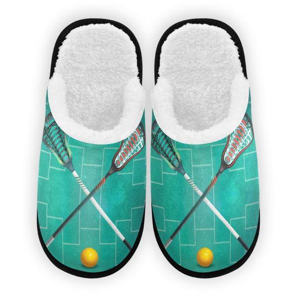 商品名:  Glaphy Lacrosse Hockey Ball Slippers Memory Foam Non-Slip Indoor House Slippers Bedroom Hotel Travel Home Shoes fo...