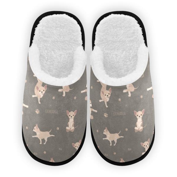 商品名:  Glaphy Chihuahua Dogs Funny Slippers Memory Foam Non-Slip Indoor House Slippers Bedroom Hotel Travel Home Shoes fo...