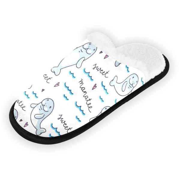 商品名:  Glaphy Cute Cartoon Manatee Slippers Memory Foam Non-Slip Indoor House Slippers Bedroom Hotel Home Shoes for Women...