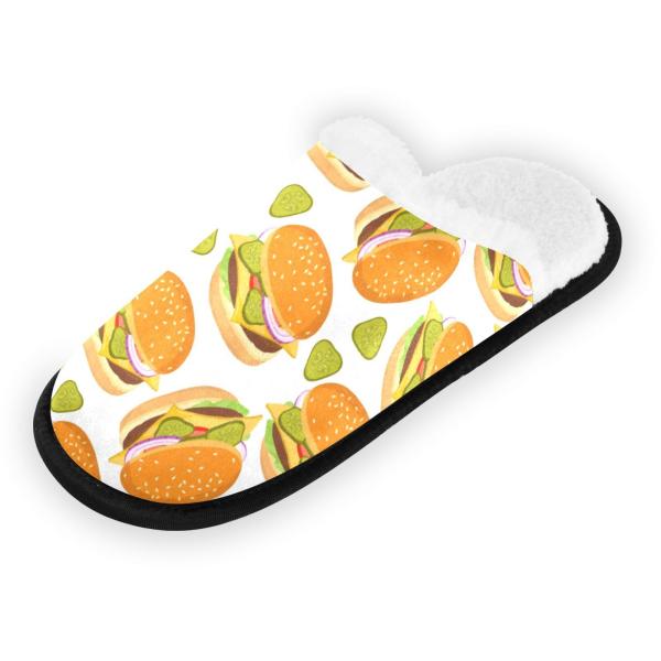 商品名:  Glaphy Burger Cartoon Hamburger Slippers Memory Foam Non-Slip Indoor House Slippers Bedroom Hotel Home Shoes for M...