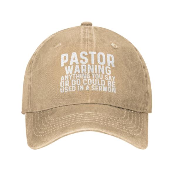 商品名:  Pastor Warning Anything You Say Or Do Could Be Used in A Sermon Hat for Women Baseball Hat with Design Caps Natura...