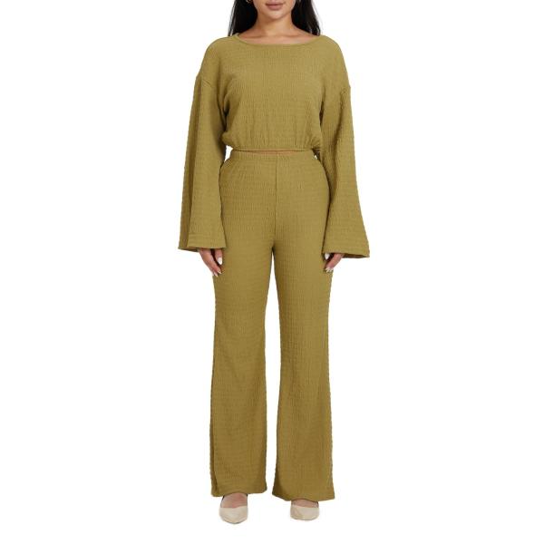 商品名:  AUBG Tracksuits for Women Set 2 Piece Lounge Sets Sweatpants Crop Top Airport Outfit for Women Olive Mediumブランド: A...