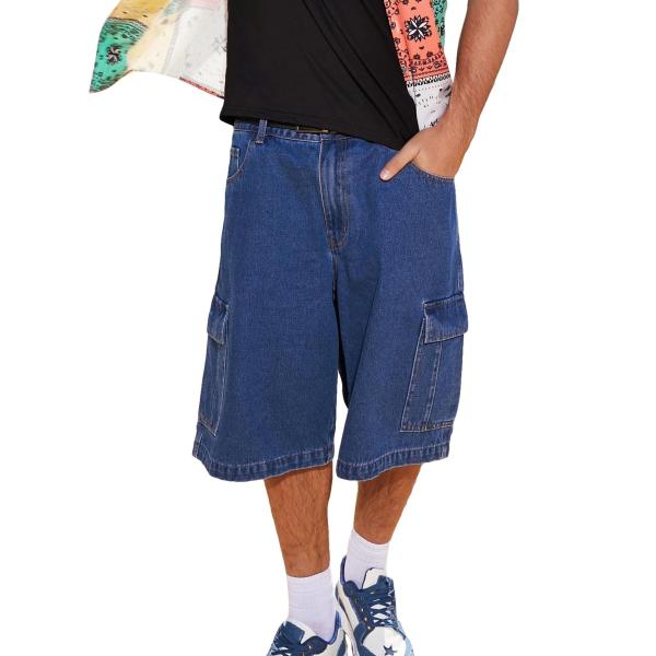 商品名:  Floerns Men's Loose Hip Hop Flap Pocket Side Denim Shorts Jeans with Cargo Pockets A Medium Blue Mブランド: Floerns商品サ...