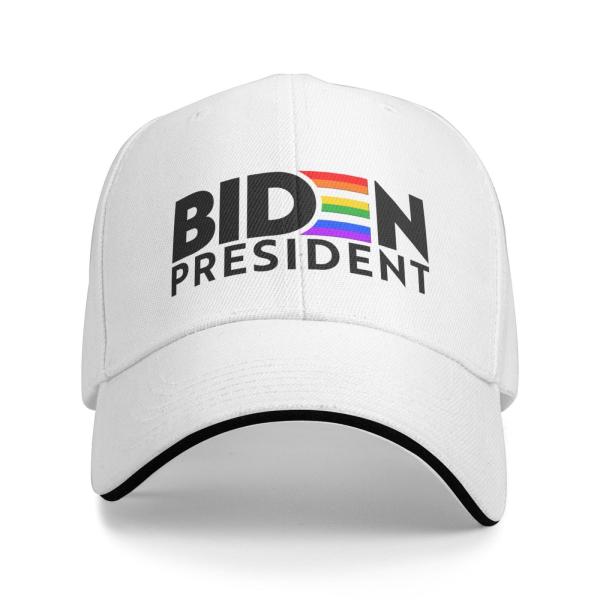 商品名:  Biden for President Pride LGBT Rainbow Gifts White Classic Snapback Hat Cap Hip Hop Solid Color Adjustable Dad Hat...