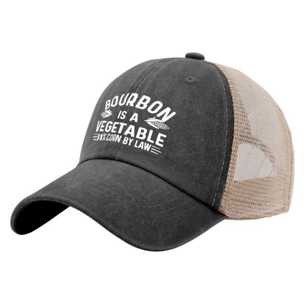 商品名:  Dad Hat Bourbon is A Vegetable 51% Corn by Law Trucker Hat Women Vintage Mesh Cap for Summer Blackブランド: Philysonic...