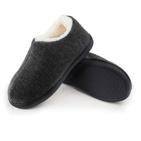 商品名:  VEAGINS Women Men Warm Closed Back House Shoes with Warm Fleece Lining, Wool Felt Memory Foam Slippers Anti-Slip I...