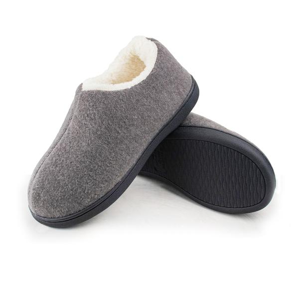 商品名:  VEAGINS Women Men Warm Closed Back House Shoes with Warm Fleece Lining, Wool Felt Memory Foam Slippers Anti-Slip I...