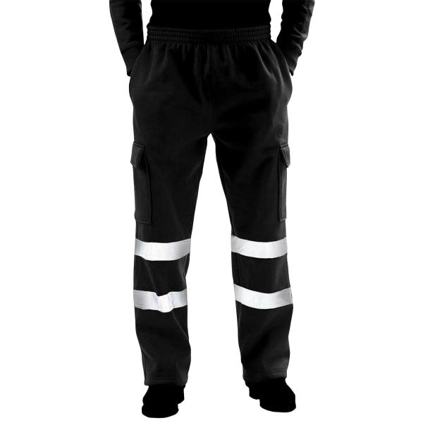 商品名:  Winter Pants for Men Comfortable Relaxed Fit Reflective Stripe Cycling Joggers Tactical Colorful Multi Pocket Sani...