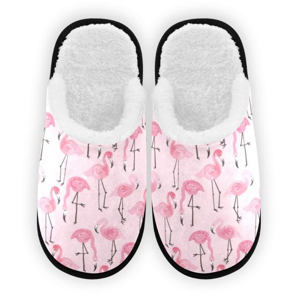 商品名:  Glaphy Flamingo Pattern Slippers, Memory Foam Non-Slip Indoor House Slippers Bedroom Hotel Travel Home Shoes for M...