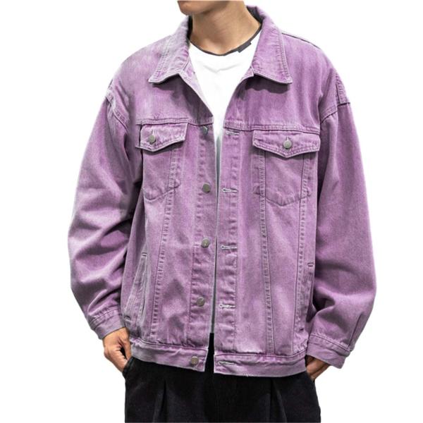 商品名:  AITEQY Big and Tall Jean Jackets for Men Long Sleeve Button Down Denim Jacket with Multi Pocket Hip Hop Streetwear...