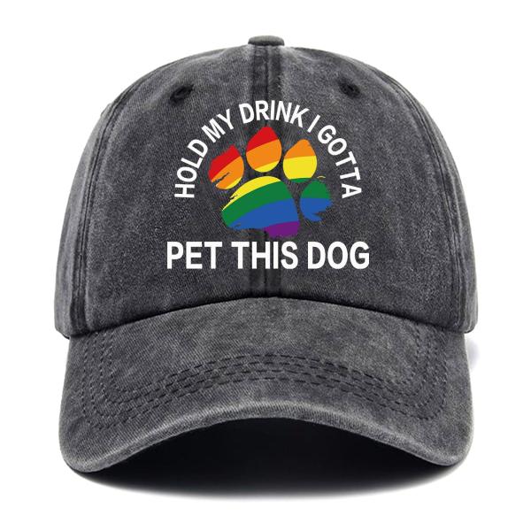 商品名:  Hold My Drink I Gotta Pet This Dog,Funny Baseball Cap,Dog Dad,Dog Mom,Dog Lover Hat Gifts,Adjustable Cotton Baseba...