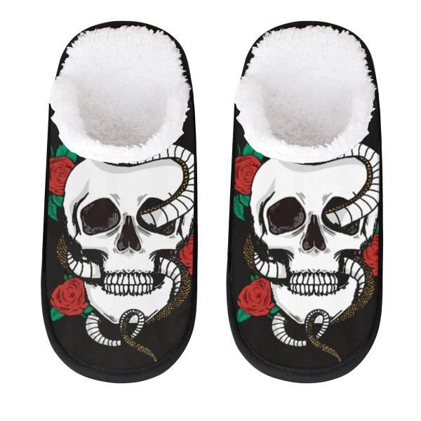 商品名:  Aglebo Flower Skull Snake Winter Spa Slippers for Women Men House Slippers Soft Memory Foam Slippers Non-Slip Indo...