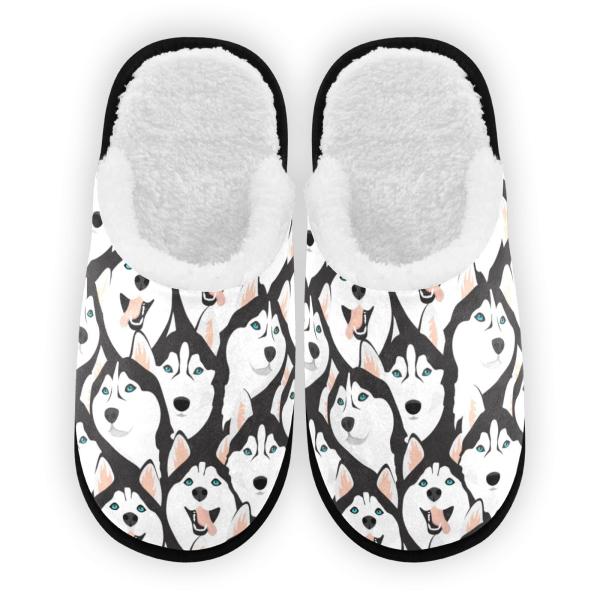 商品名:  Glaphy Husky Dogs Pattern House Slippers for Men, Memory Foam Non-Slip Indoor Slippers Bedroom Hotel Travel Home S...