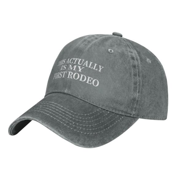 商品名:  This Actually is My First Rodeo Hat Save A Horse Ride A Cowboy Baseball Caps for Men Graphic Hat Grayブランド: Ultaro商...