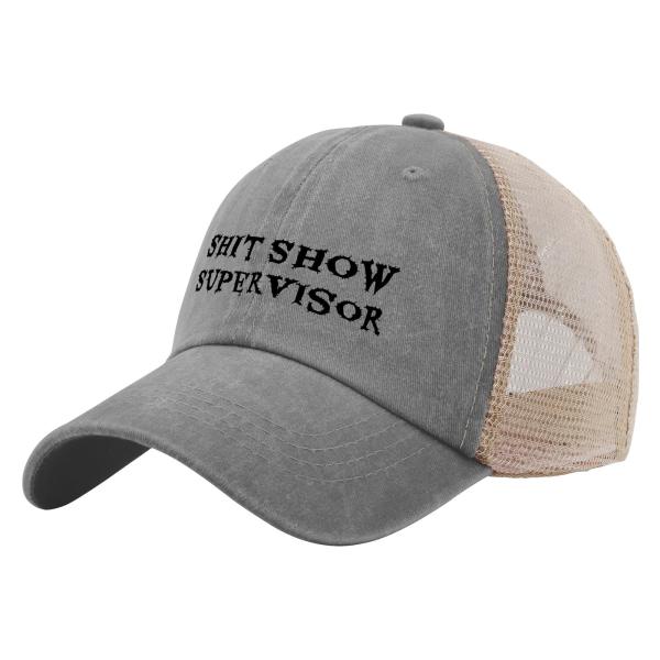 商品名:  Dad Hat Shit Show Supervisor Trucker Hat Women Vintage Mesh Baseball Cap for Summerブランド: Philysonic商品サイズ: One Size...