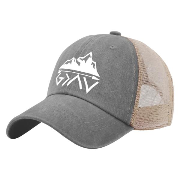 商品名:  Philysonic Dad Hat God is Greater Than The Highs and Lows Hat Trucker Hat Men Funny Mesh Hat for Summer Grayブランド: ...
