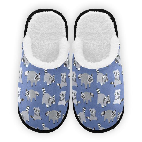 商品名:  Glaphy Raccoon Grey Funny Animals Slippers for Men, Memory Foam Non-Slip Indoor House Slippers Bedroom Hotel Trave...