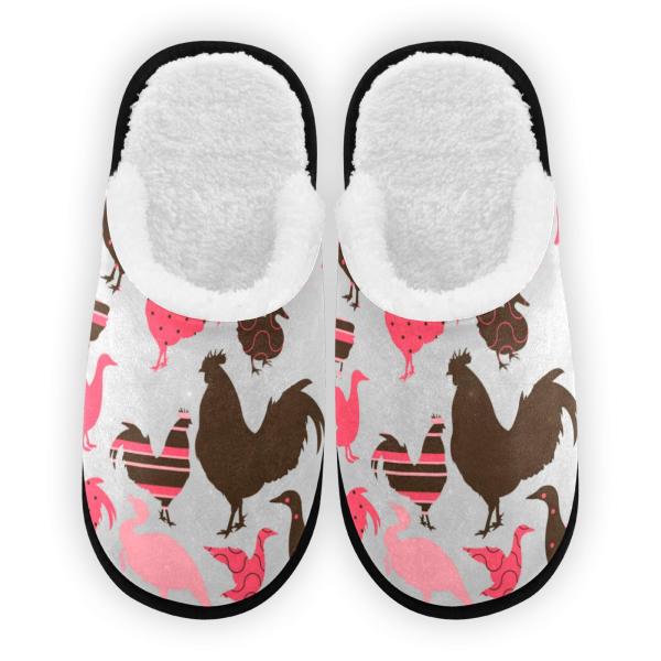 商品名:  Glaphy Farm Animals Rooster Chicken Goose Duck House Slippers for Women, Memory Foam Non-Slip Indoor Slippers Bedr...