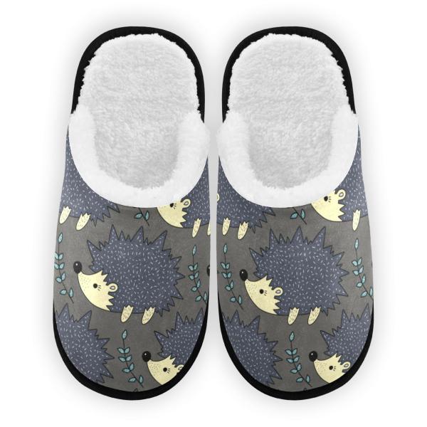 商品名:  Glaphy Forest Hedgehogs Slippers for Men, Memory Foam Non-Slip Indoor House Slippers Bedroom Hotel Travel Home Sho...