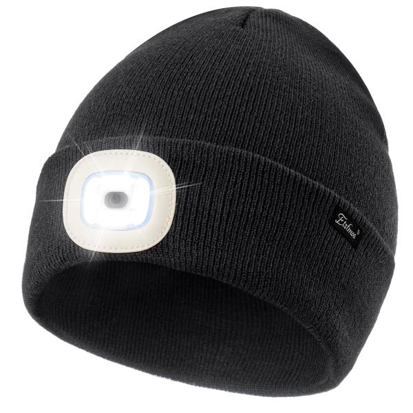 商品名:  Etsfmoa Unise Beanie with The Light,Gifts for Men Dad Father, USB Rechargeable LED Headlamp Warm Knit Hat Blackブラン...