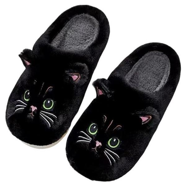 商品名:  Cat Slippers Plush Animal Slippers, Soft and Comfortable Slippers, Home Slippers, Bedroom Cat Girl Plush Slippers ...