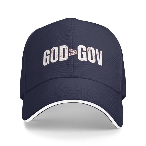 商品名:  God is Greater Than Government Hat God Bigger Than Gov Hat for Women Men Baseball Caps Funny Trucker Hat Navy Blue...