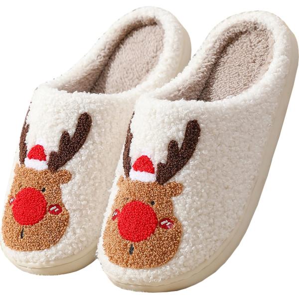 商品名:  Christmas Slippers for Women Men, Cute Xmas Deer Warm Indoor Outdoor Slippers, Soft Plush Comfy Home Slippers, cou...