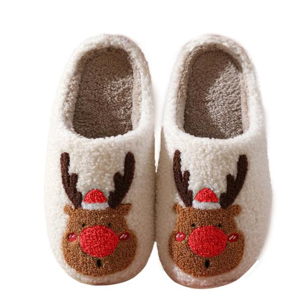 商品名:  QIGEGE Christmas Slippers for Womens Mens Cute House Slippers Plush Warm Funny Soft Cozy Fuzzy House Shoes Christm...