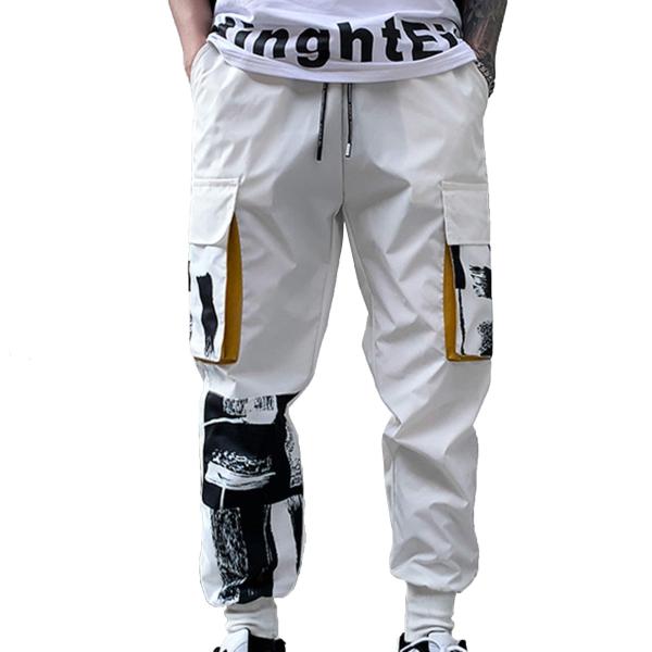 商品名:  XYXIONGMAO Men's Functional Japanese White Tactical Casual Harem Pants with Pockets Techwear Overalls Streetwear H...