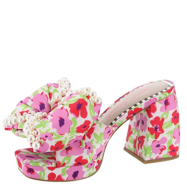 商品名: Betsey Johnson レディース マッシーヒールサンダル, ホワイトマルチ, 24 Betsey Johnson Women's Maccie Heeled Sandal, White Multi, 8ブランド: Bets...