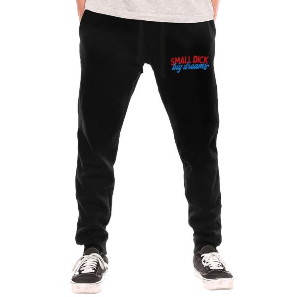 商品名:  TEEMAD Small Dick Big Dreams Sweatpants Athletic Trousers Fashion Joggers Sweatpants with Pockets for Mens Blackブラ...
