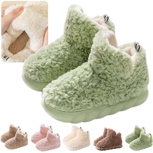 商品名:  Winter Soft Warm Bootie Fluffy Plush Slip-On Booty Slipper, Women's Indoor Outdoor Lovely Fleece Booties (E,7.5-8....