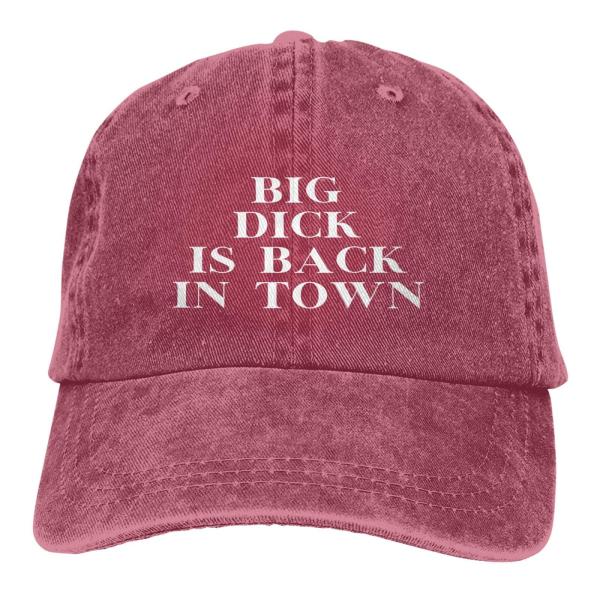 商品名:  Big Dick is Back in Town Hat Red Baseball Cap for Men Women Adjustable Fashion Washed Cooton Trucker Hatsブランド: Gen...
