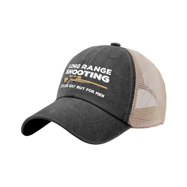 商品名:  Dad Hat Long Ranges Shooting It's Like Golf But for Men Hat Trucker Hat Women Vintage Mesh Baseball Cap for Summer...