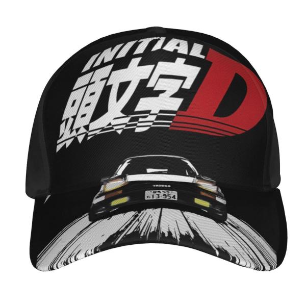 商品名:  Anime Initial D Baseball Cap Classic Adjustable Casual Cap Outdoor Sun Hat for Men Women Blackブランド: Kleidung商品サイズ:...