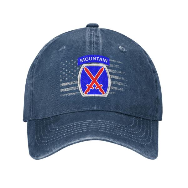 商品名:  Us Army 10th Mountain Division Hats for Men Women Adjustable Denim Hat Baseball Cap Trucker Hats Dad Caps Gifts Ou...