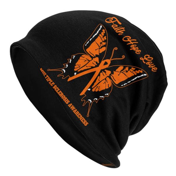 商品名:  Butterfly Hope Faith Multiple Sclerosis Awareness Beanie Hat for Men/Women Elasticity Winter Skull Cap Warm Soft K...
