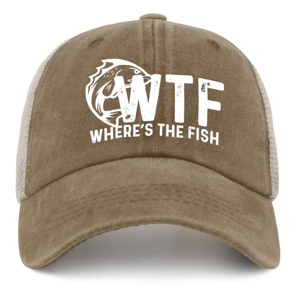 商品名:  WTF Where's The Fish Trucker Hat Women Vintage Mesh Cap for Summer Khakiブランド: Parnassa商品サイズ: One Size高さ: 15.24cm横幅...