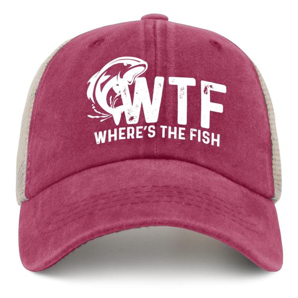 商品名:  Parnassa WTF Where's The Fish Trucker Hat Men Trendy Mesh Hats for Summer Pinkブランド: Parnassa商品サイズ: One Size高さ: 15....