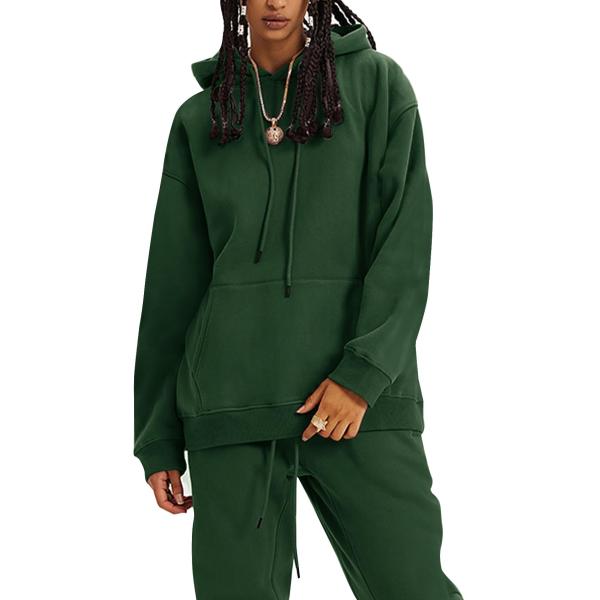 商品名:  COZYPOIN Womens 2 Piece Outfits Fleece Sweatsuit Sweatshirt &amp; Jogger Sweatpants Set Y2K Tracksuit Set(DarkGree...