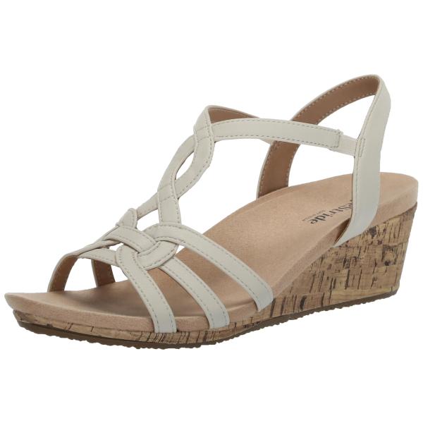 商品名: LifeStride レディース モナコ 2 ストラップ コルク ウェッジ サンダル, ボーン, 24.5 LifeStride Womens Monaco 2 Strappy Cork Wedge Sandals Bone 8....