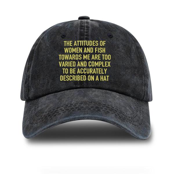 商品名:  rofiowa The Attitudes of Women and Fish Adjustable Vintage Washed Cotton Baseball Cap, Funny Trucker Hat Outdoor A...
