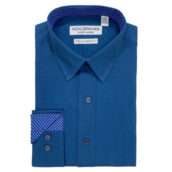 商品名:  Nick Graham Men's Sutton Spinwheel Dress Shirt, Tealブランド: Nick Graham商品サイズ: 15.5" Neck 34"-35" Sleeve高さ: 32cm横幅: 2...
