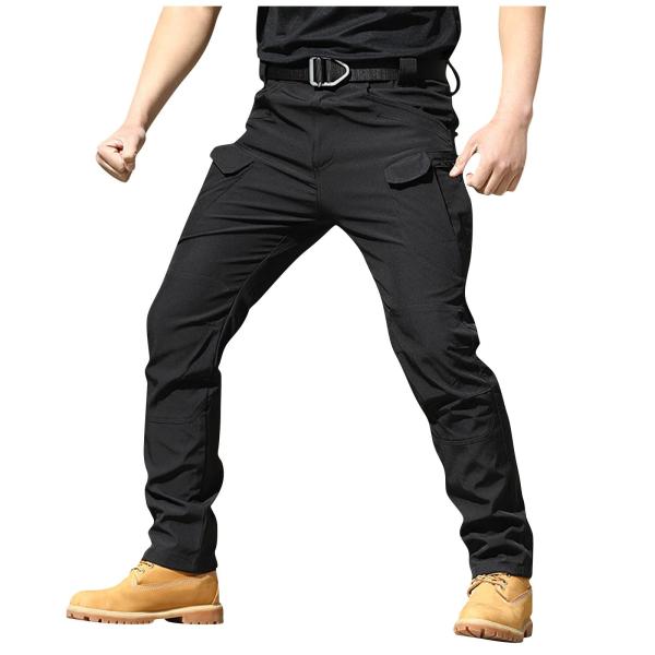 商品名:  Cargo Work Pants for Men Fashion Casual Elastic Waist with Pockets Pants Trousers Slim Fit Work Outdoor Joggers Gi...