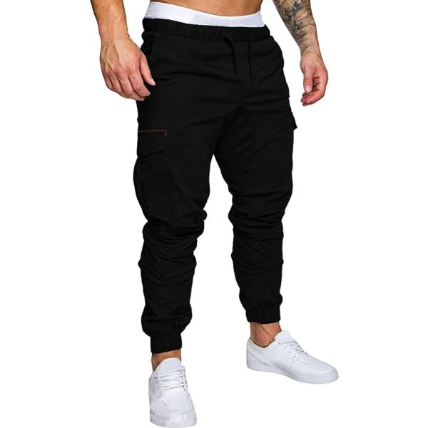 商品名:  Cargo Pants for Men Baggy Mens Joggers Solid Color Cargopants Casual Elastic Drawstring Fall Clothes Outdoor Hikin...