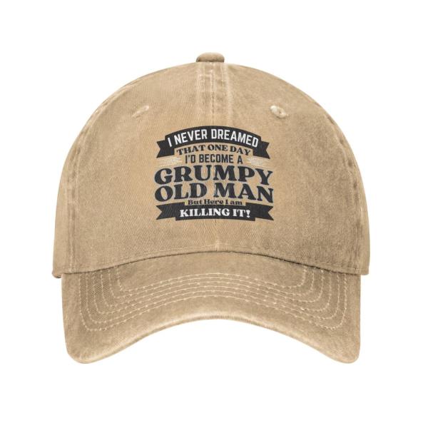商品名:  Paosimi I Never Dreamed That I'd Become A Grumpy Old Man Hat Women Men Washed Cotton Baseball Cap Funny Trucker Ha...