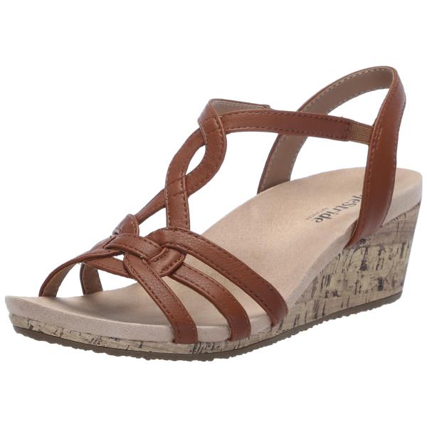 商品名: LifeStride レディース モナコ 2 ストラップ ウェッジサンダル, タン, 9 Wide LifeStride Womens Monaco 2 Strappy Wedge Sandals Tan 9 Wブランド: Lif...