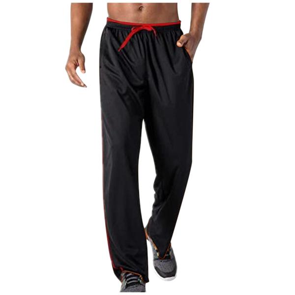 商品名:  ECKHARDT Sweatsuits for Men Pockets Jogger Sweatpants Pants Running Workout Open Bottom Straight Sweat Trouser Bla...