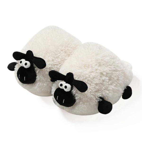 商品名:  Shaun the Sheep Fuzzy Slippers Animal Slippers for Women Indoor Outdoor Womens Slippers with Plush Warm Lining Mem...